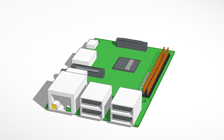 3d Design Raspberry Pi 2 Model B V1 1 Tinkercad