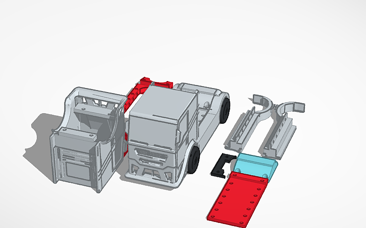 3D design Semi truck pinewood derby - Tinkercad