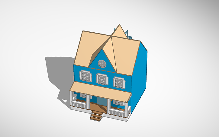 3D design Big Blue House - Tinkercad