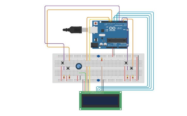 Circuit design PING PONG GAME - Tinkercad
