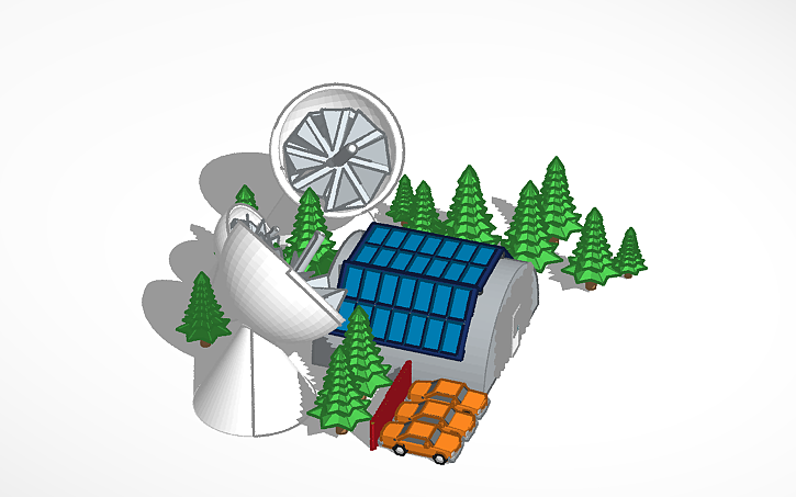 3D design Communication stations - Tinkercad