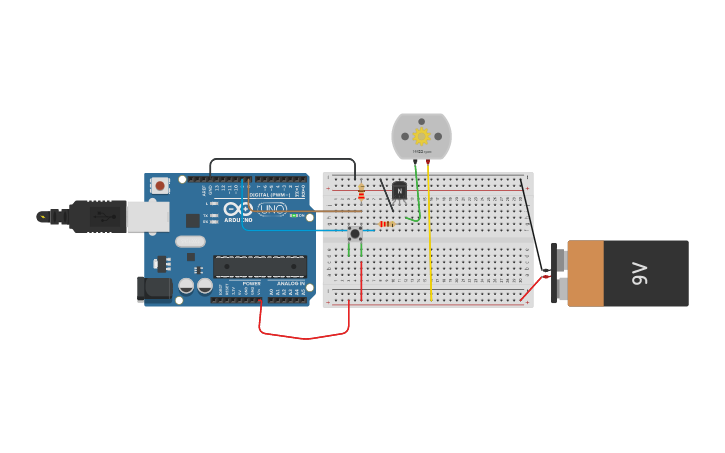 Circuit design circuito para controlar motor | Tinkercad Circuit design circuito para controlar motor | Tinkercad