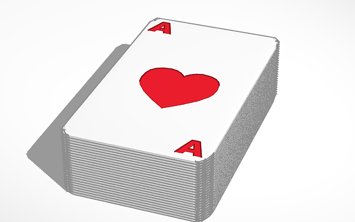 3D design card stack - Tinkercad