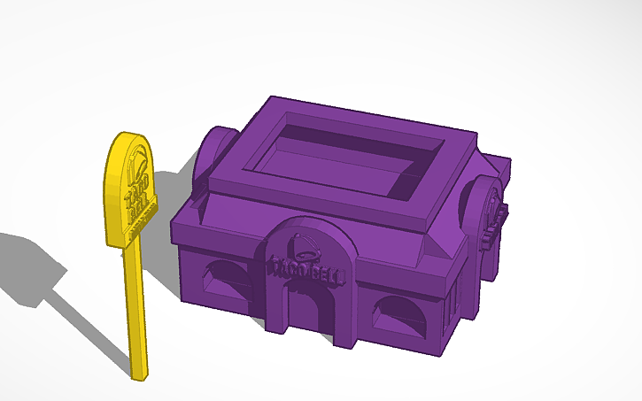3D design HO Scale Taco Bell - Tinkercad
