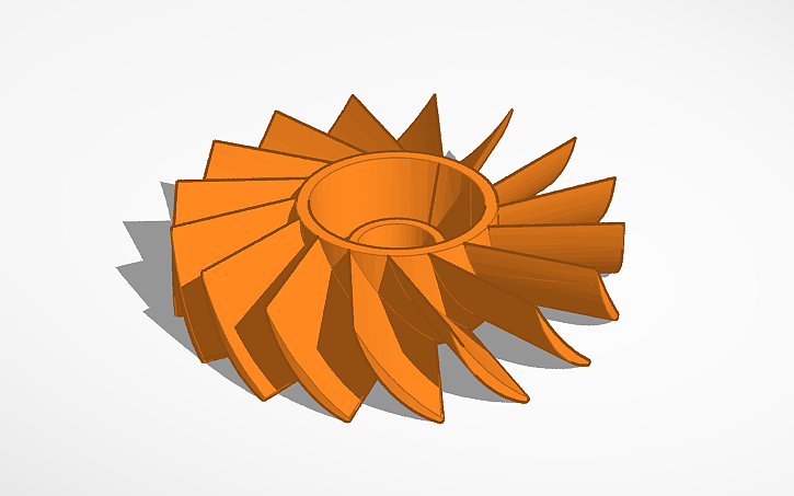 3D design axial turbine - Tinkercad