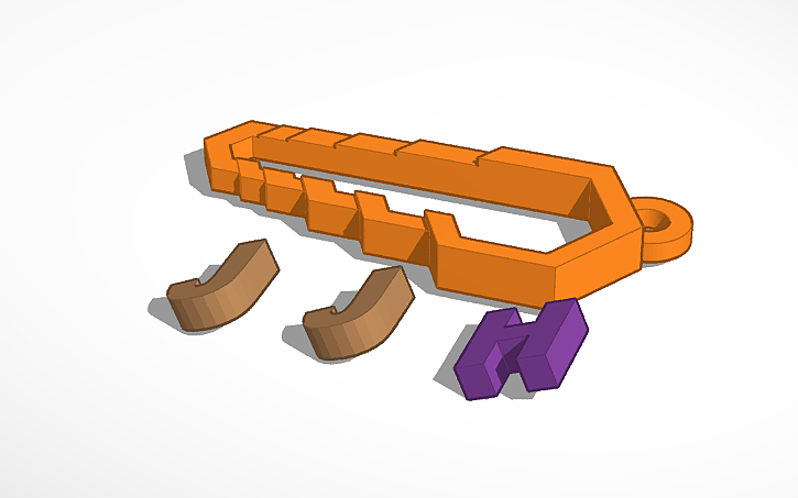 3D design Copy of Saw Shaped Wrench - Tinkercad