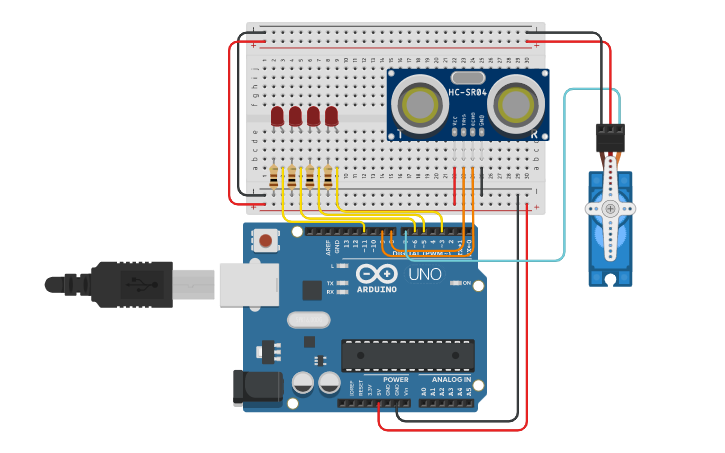 Circuit design Activity#5: Driving Stepper and Servo Motors | Tinkercad