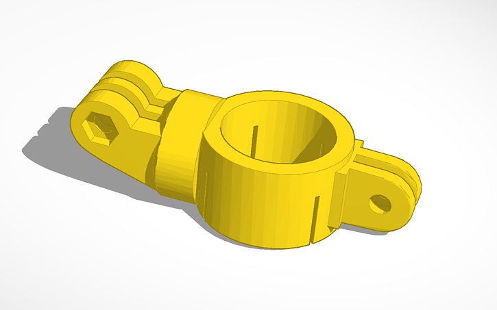 3D design GoPro light mount - Tinkercad