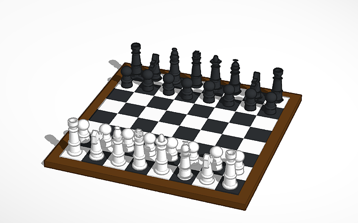 3D design Chess board - Tinkercad