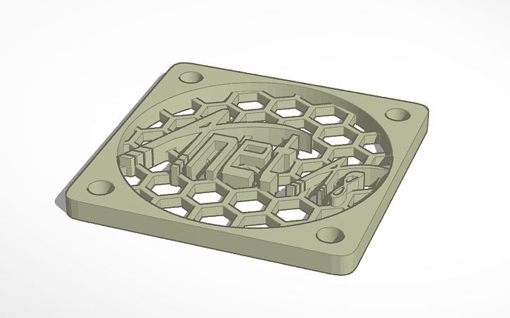 3D design Anet A8 Fan grill 40mm - Tinkercad
