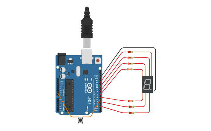 Circuit design Counter - Tinkercad