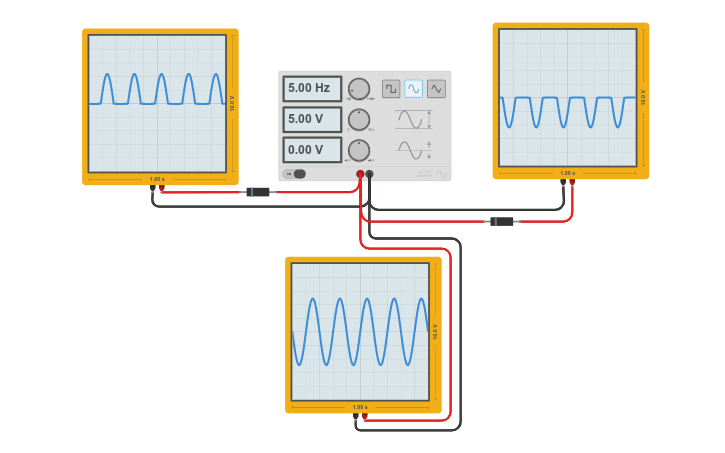 Circuit design Diodo_SemiOnda | Tinkercad