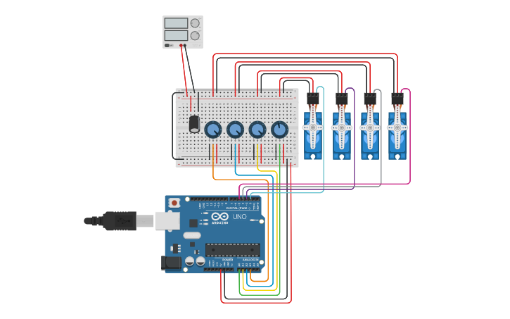 Circuit design PROJETO FUCAP Braço robótico controlado por ...