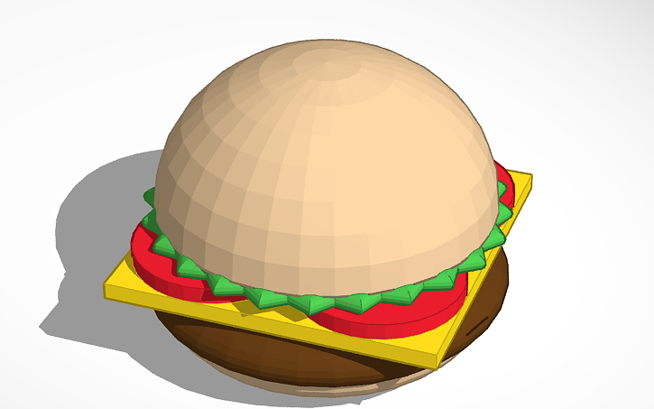 3D design Burger! - Tinkercad