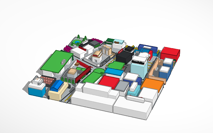 3D design City center - Tinkercad