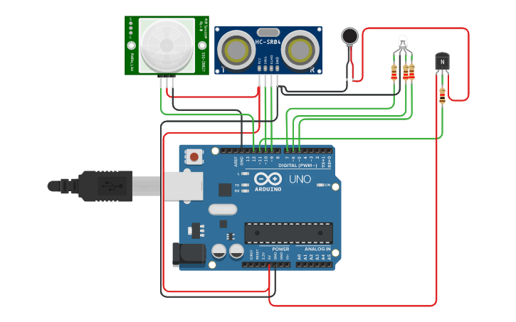 Circuit design COVID HID companion - Tinkercad