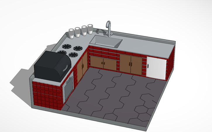 3D design Outdoor Kitchen BBQ-AndrewHinojosa - Tinkercad