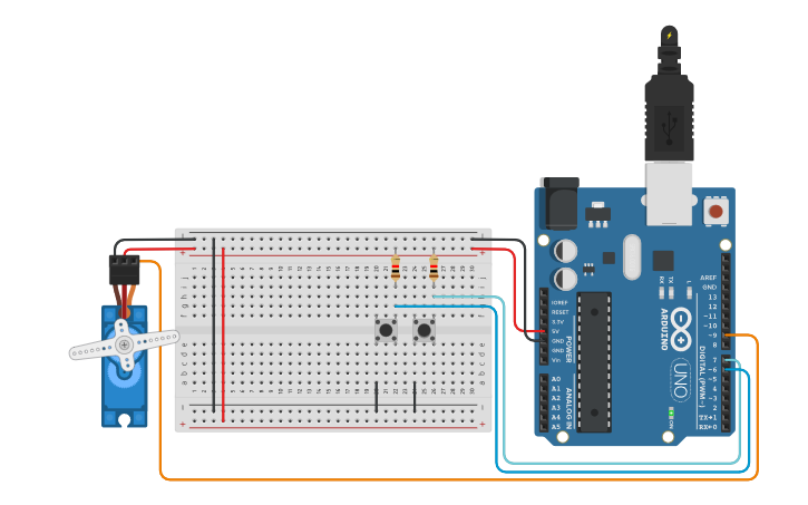 Circuit design Lab 3. Servo | Tinkercad