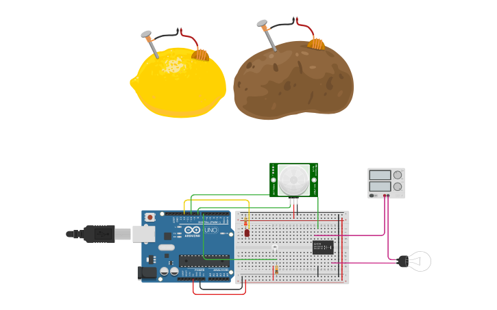 Circuit design Control de luces Arduino - Taller Panamá | Tinkercad