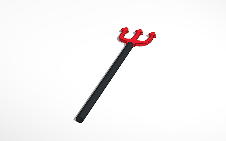 3D design Little devil's trident - Tinkercad