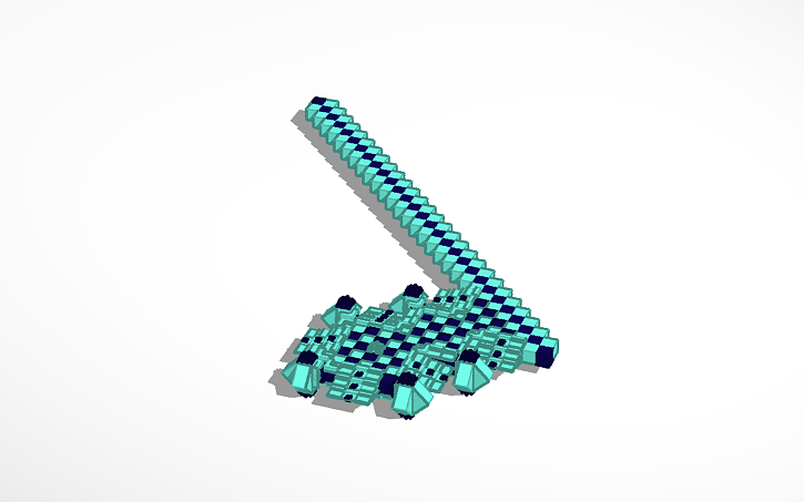 3D design Copy of Minecraft Hoe - Tinkercad