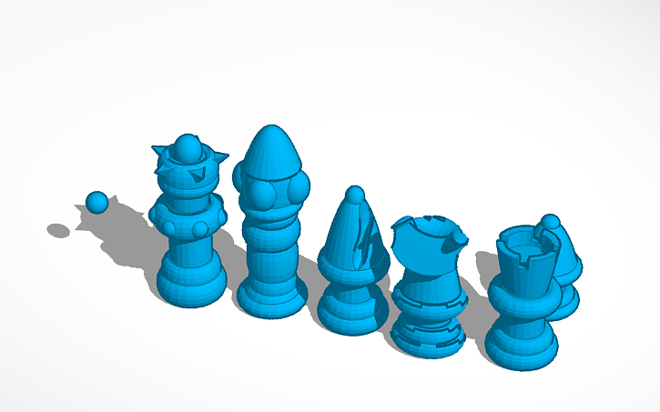3D design Chess - Tinkercad