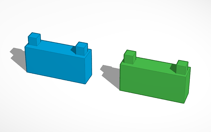 3D design Interconnecting Brick - Tinkercad