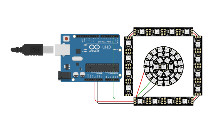 Circuit design neopixels 2 | Tinkercad