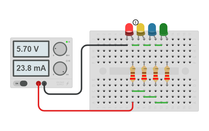 Circuit design 12v baterry charge - Tinkercad