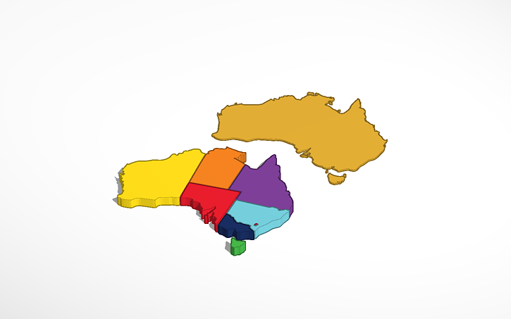 3D design Australia #Map - Tinkercad