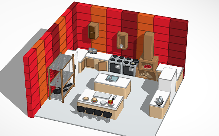 3D design kitchen - Tinkercad