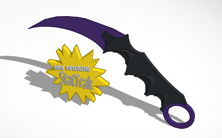 3D design CS:GO StatTrak Karambit Doppler | Tinkercad