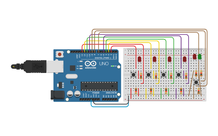 Circuit design Jeu fonctionnel | Tinkercad