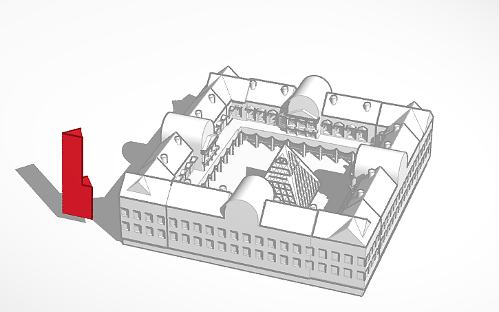 3D design Louvre Museum - Tinkercad
