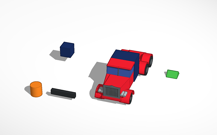 3D design semi truck | Tinkercad