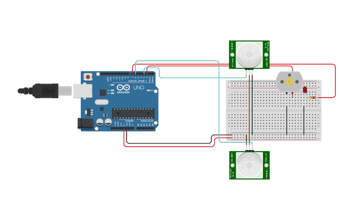Circuit design Smart Room - Tinkercad