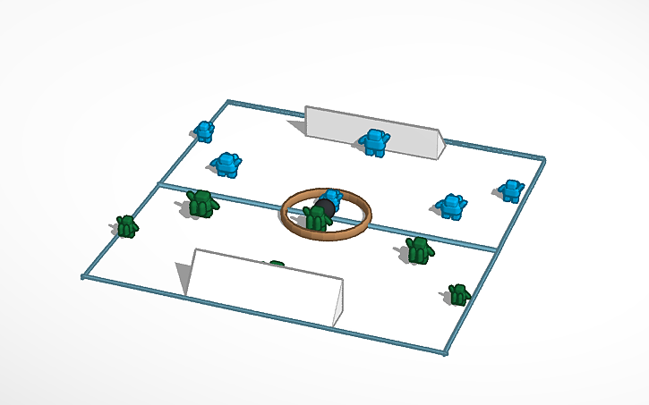 3D design football ground - Tinkercad