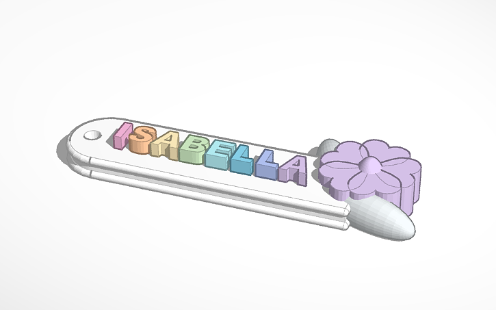 3D design name tag - Tinkercad