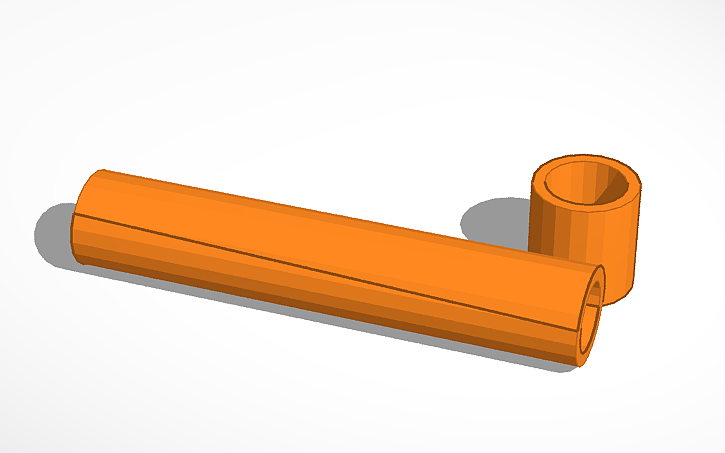 3D design PVC_Tee_coupling_pipe - Tinkercad