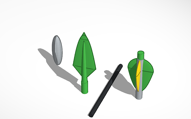 3D design Green arrow's arrow | Tinkercad