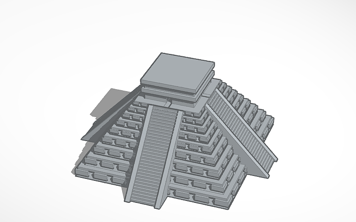 3D design Mayan Temple - Tinkercad