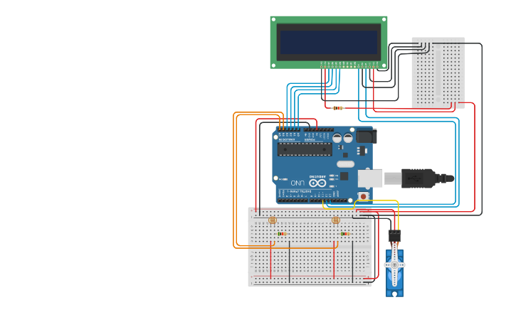 Circuit design Smart Panel Tracking - Tinkercad