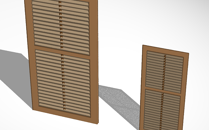 3D design Shutters - Tinkercad