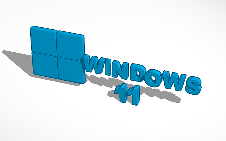 3D design Windows 11 Logo - Tinkercad