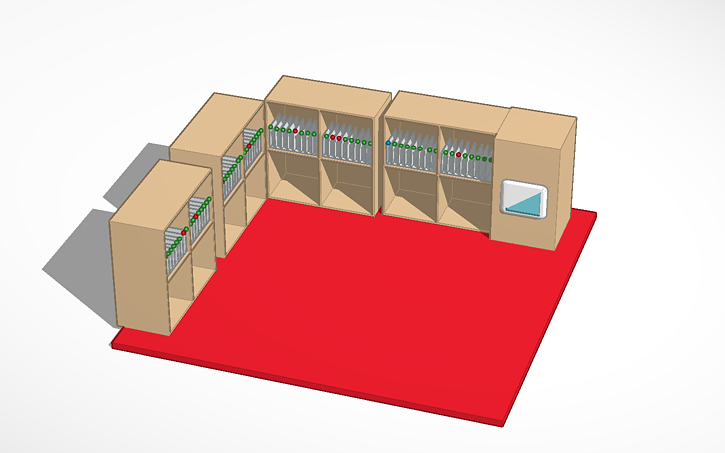 3D design authomatic bookcase | Tinkercad