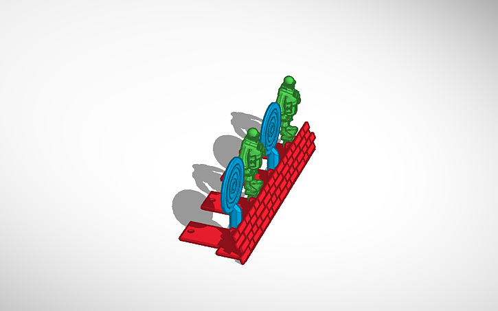 3D design Rubber band gun shooting target - Tinkercad