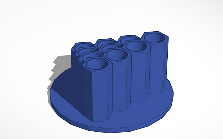 3D design pencil holder - Tinkercad