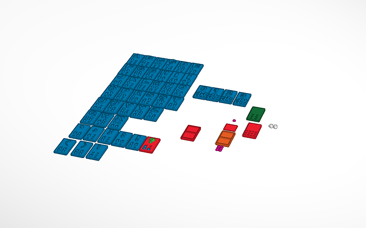 3D design braille alphabet - Tinkercad