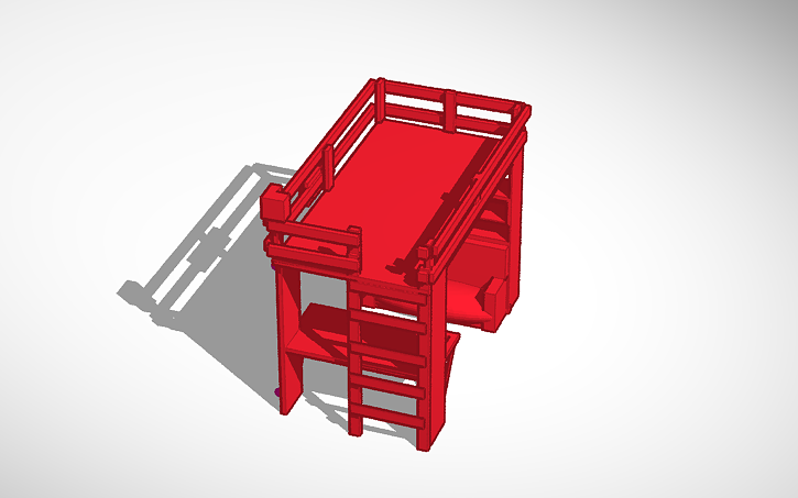 3D design loft bed - Tinkercad