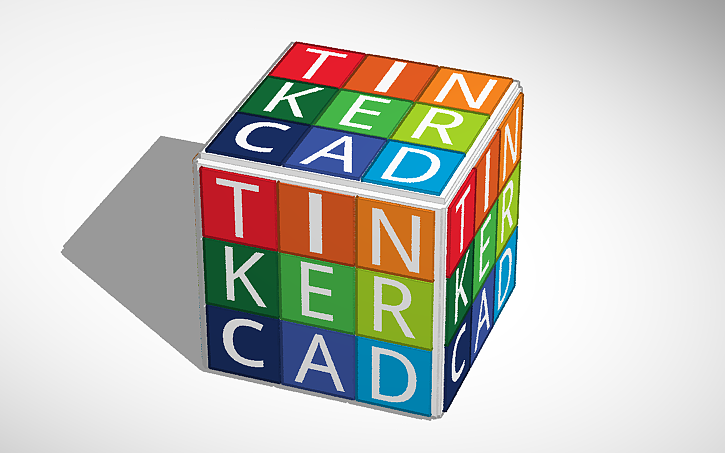 3D design Tinker cube - Tinkercad